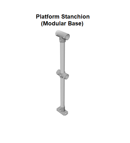 Platform Stanchion, Welded/Modular Base, Monowills Link Modular Railing ...