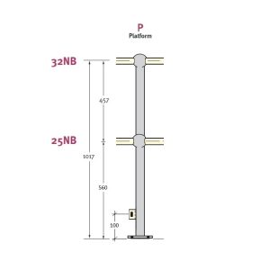 (PG) Platform Stanchion, Untreated Or Hot Dip Galvanised, Mild Steel ...