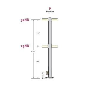 (PG) Platform Stanchion, Untreated Or Hot Dip Galvanised, Mild Steel ...