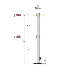 (PG) Platform Stanchion, Untreated Or Hot Dip Galvanised, Mild Steel ...
